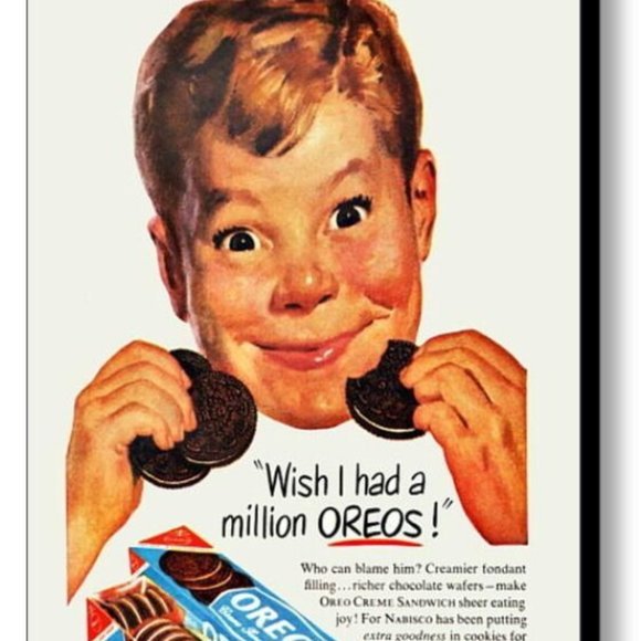 Art | Oreos Oreo Cookies Framed Vintage Restored Magazine Ad | Poshmark